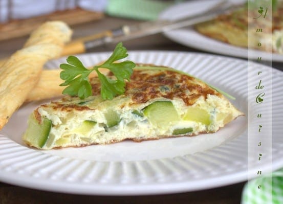 omelette espagnole ou tortilla aux courgettes - Amour de cuisine