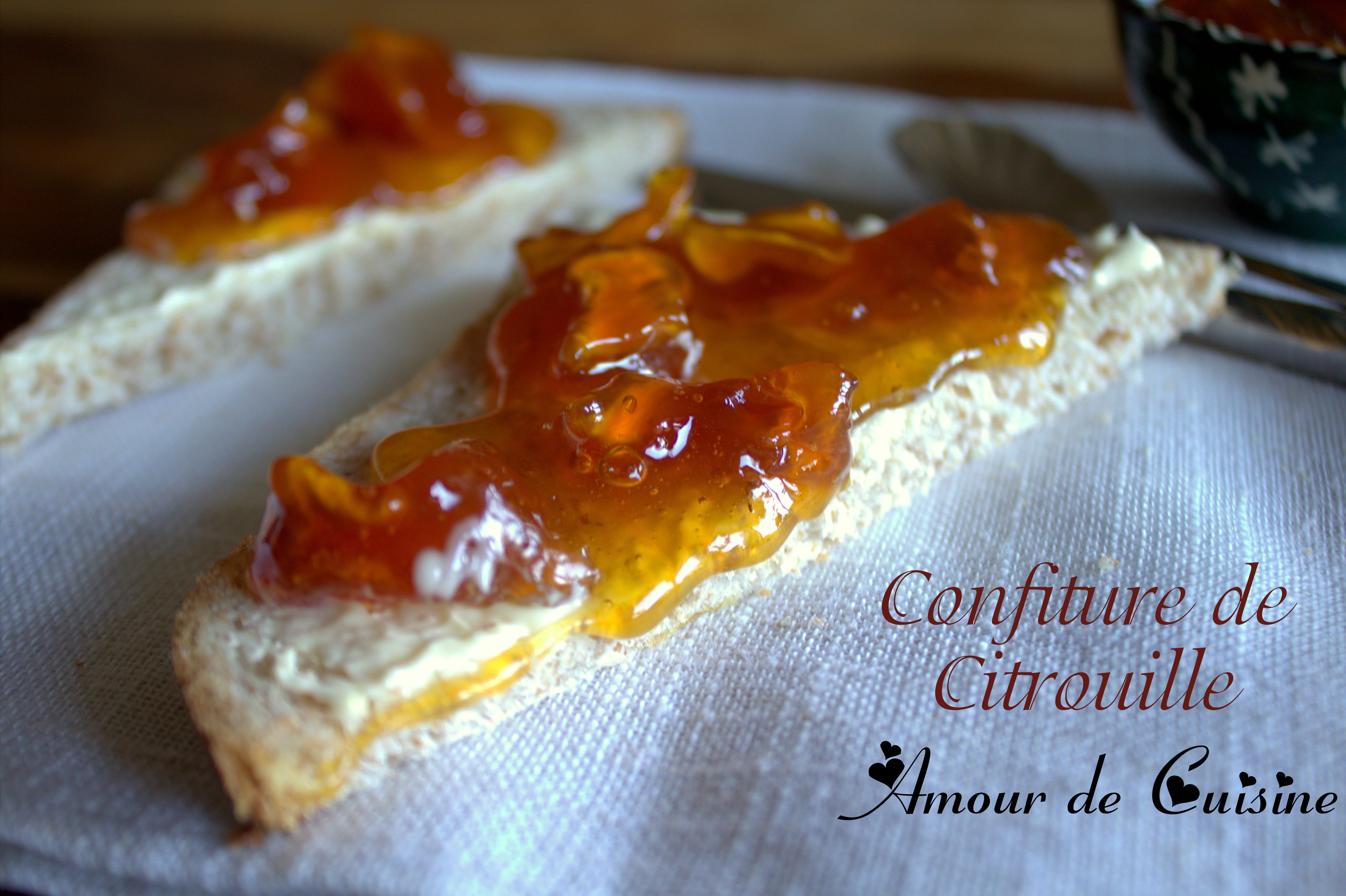 Confiture de citrouille - Amour de cuisine