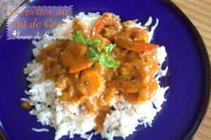 crevettes sautées au lait de coco