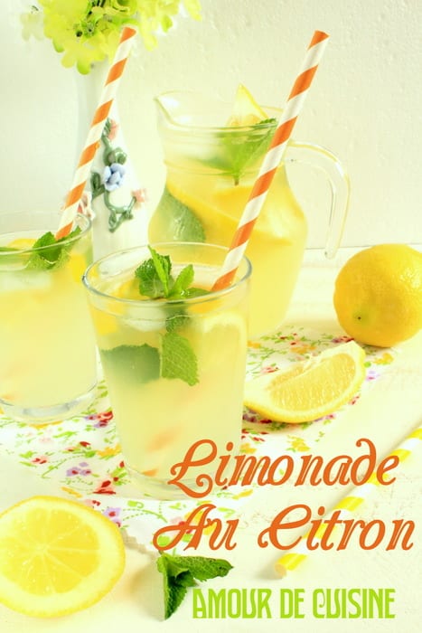 citronnade ou limonade au citron faite maison - Amour de cuisine
