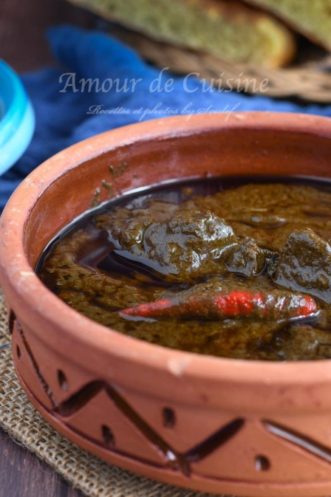 Mloukhia au boeuf ou mouloukhia