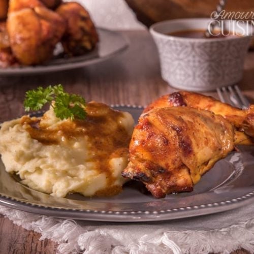 Poulet désossé farci au four