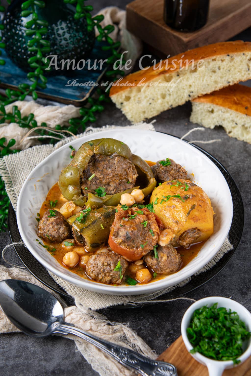 Dolma algerienne, legumes farcis à la viande hachée au four
