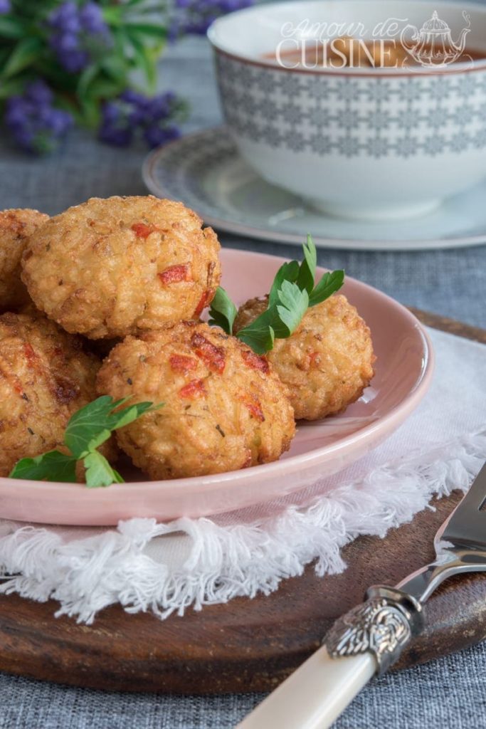 croquettes de riz à la mozzarella et origan