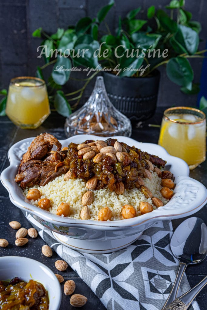 Couscous tfaya - cuisine marocaine