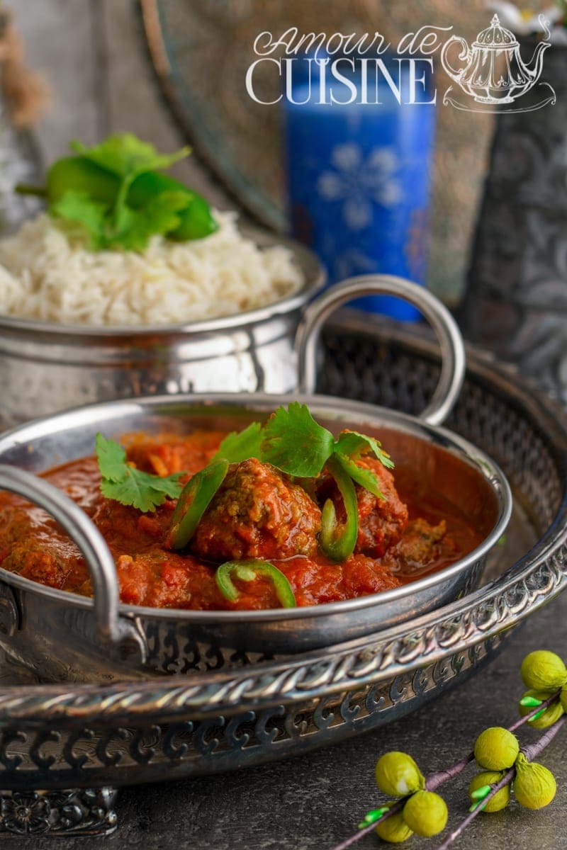 Curry de kofta, curry aux boulettes de viande hachée