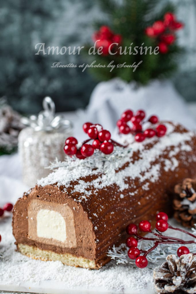 recette bûche 3 chocolats facile