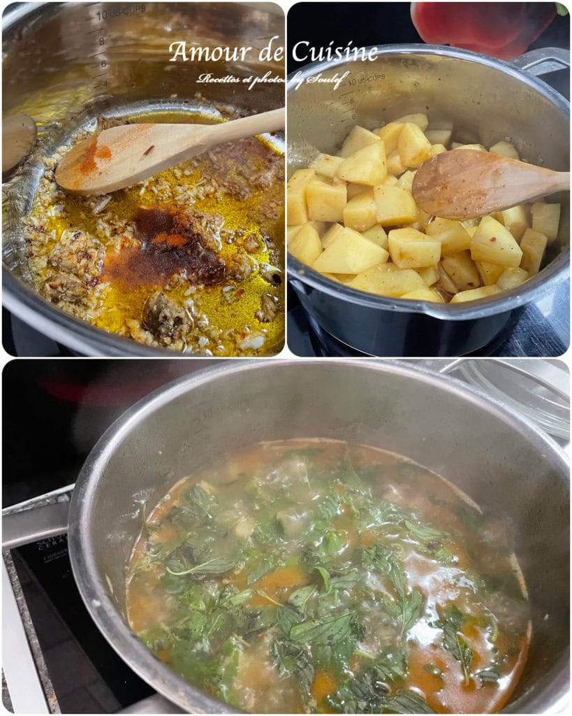 Pommes de terre au pouliot / Batata fliou