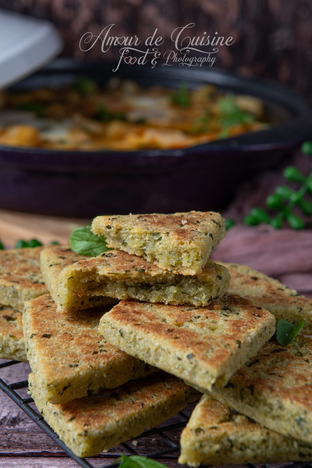 Galette de semoule à la menthe pouliot : Mbesses bel Fliou